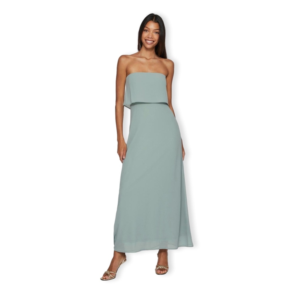 VILA Noos Vestido Milina Maxi - Green Milieu
