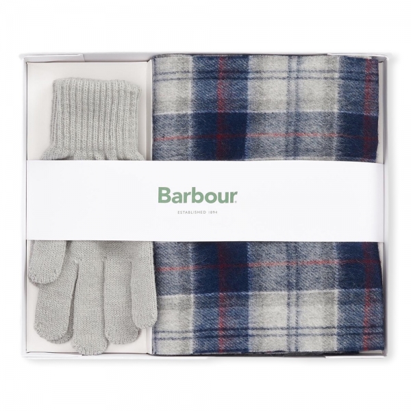 BARBOUR Gift Set Cachecol e Luvas - Blue Granite - Mau Feitio