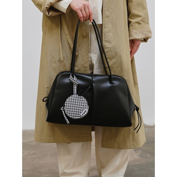 ÖLEND Circular Mini Bag - Vichy Black - Mau Feitio